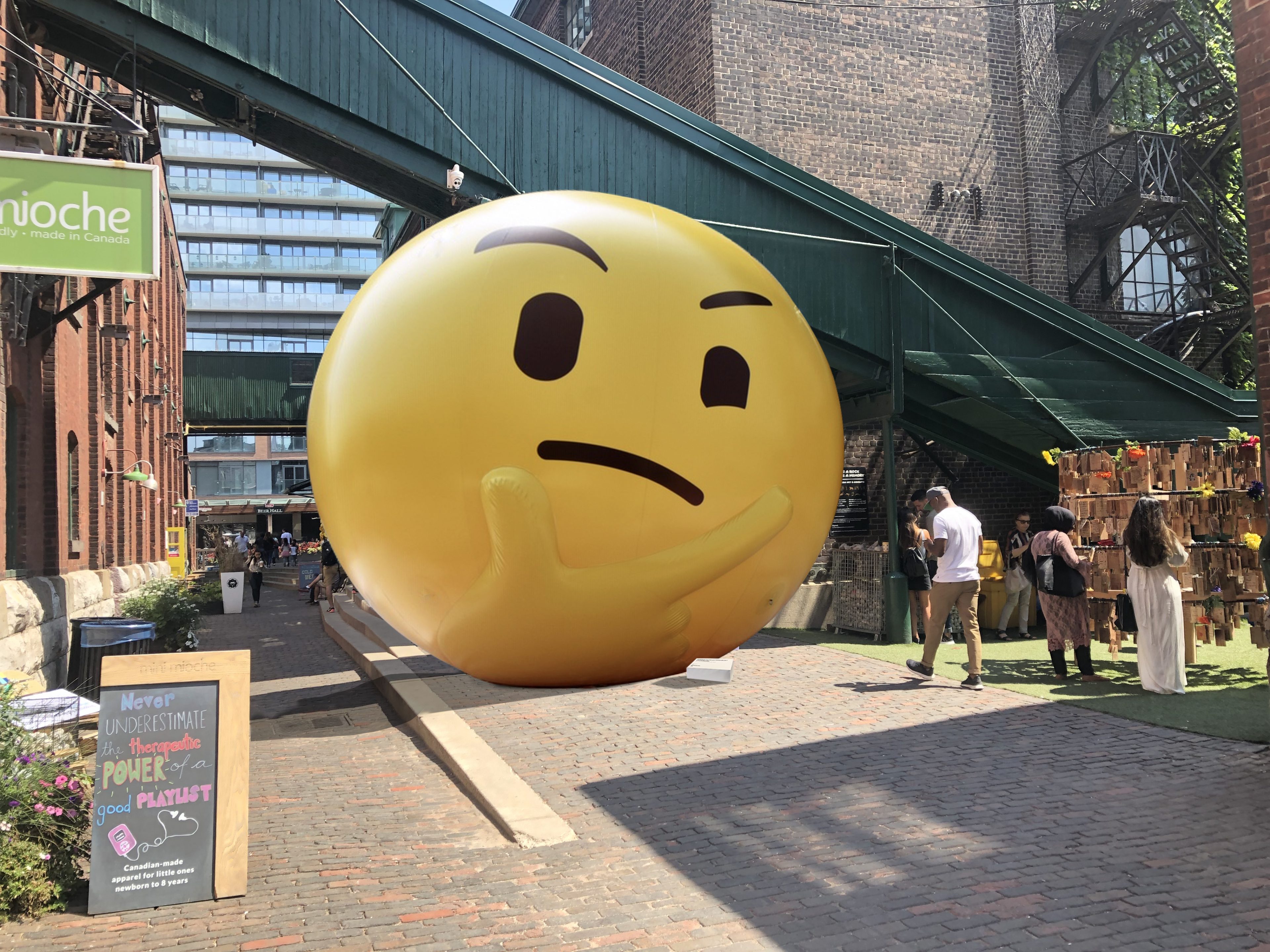 Giant Emoji installation in celebration of the Age of You exhibition ...