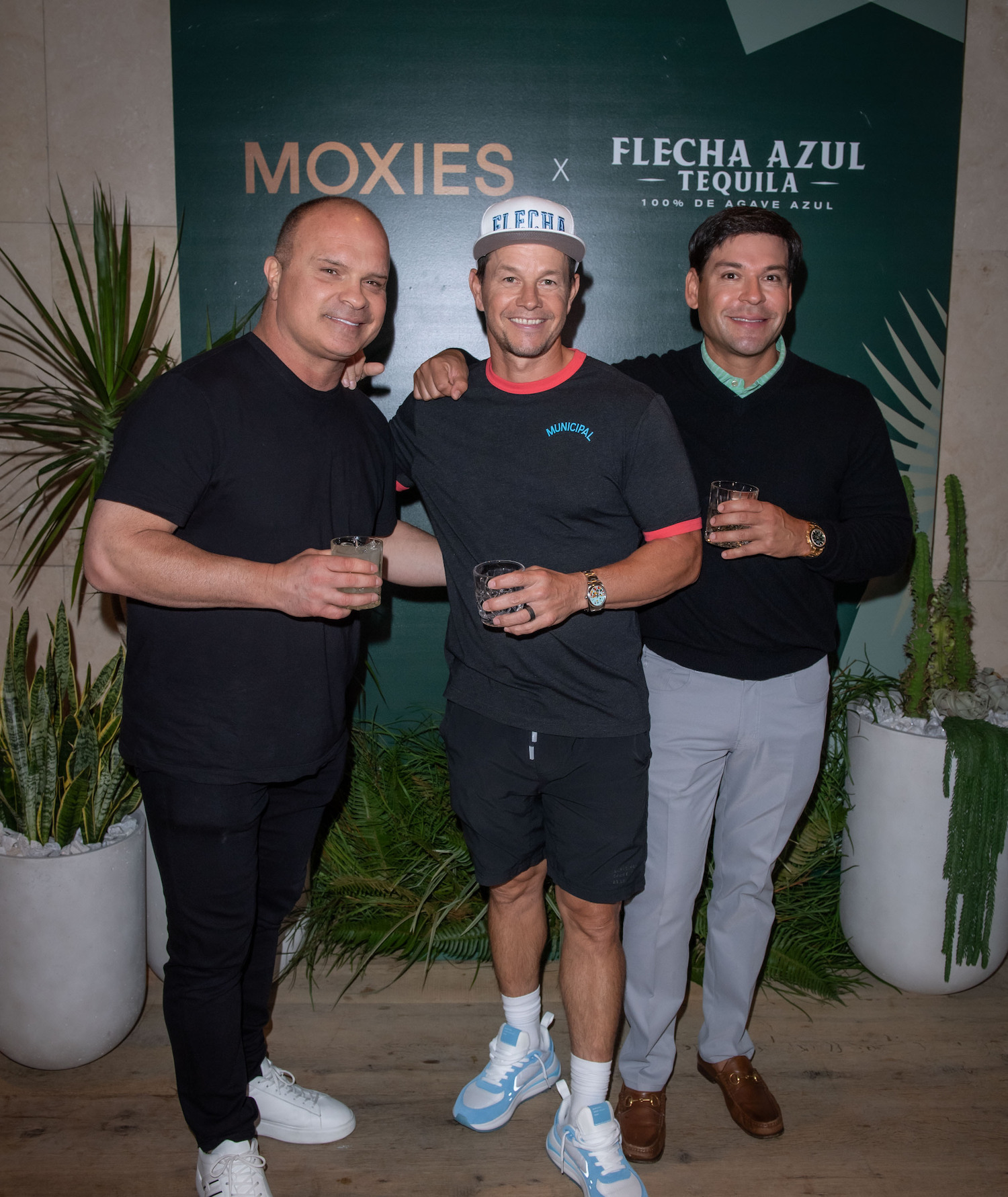 The VIBE inside the Flecha Azul Tequila launch with Mark Wahlberg